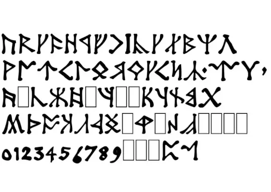Dwarf runes font
