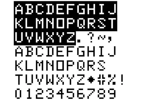 Bitmap font