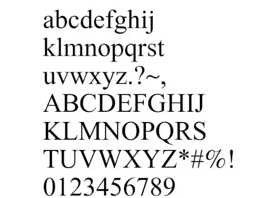 Public domain font