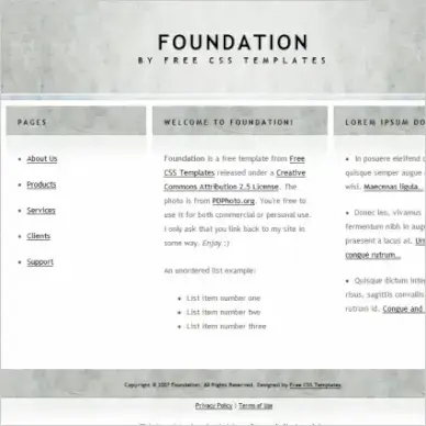 Foundation template web templates