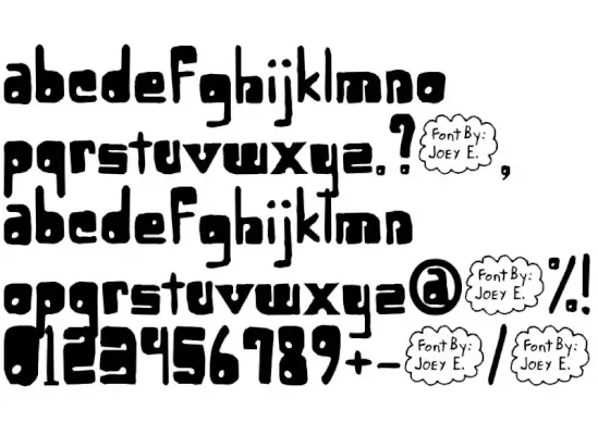Fiber optic font