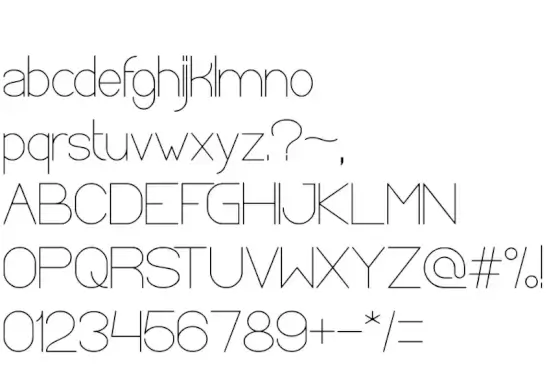 Fiber optic font